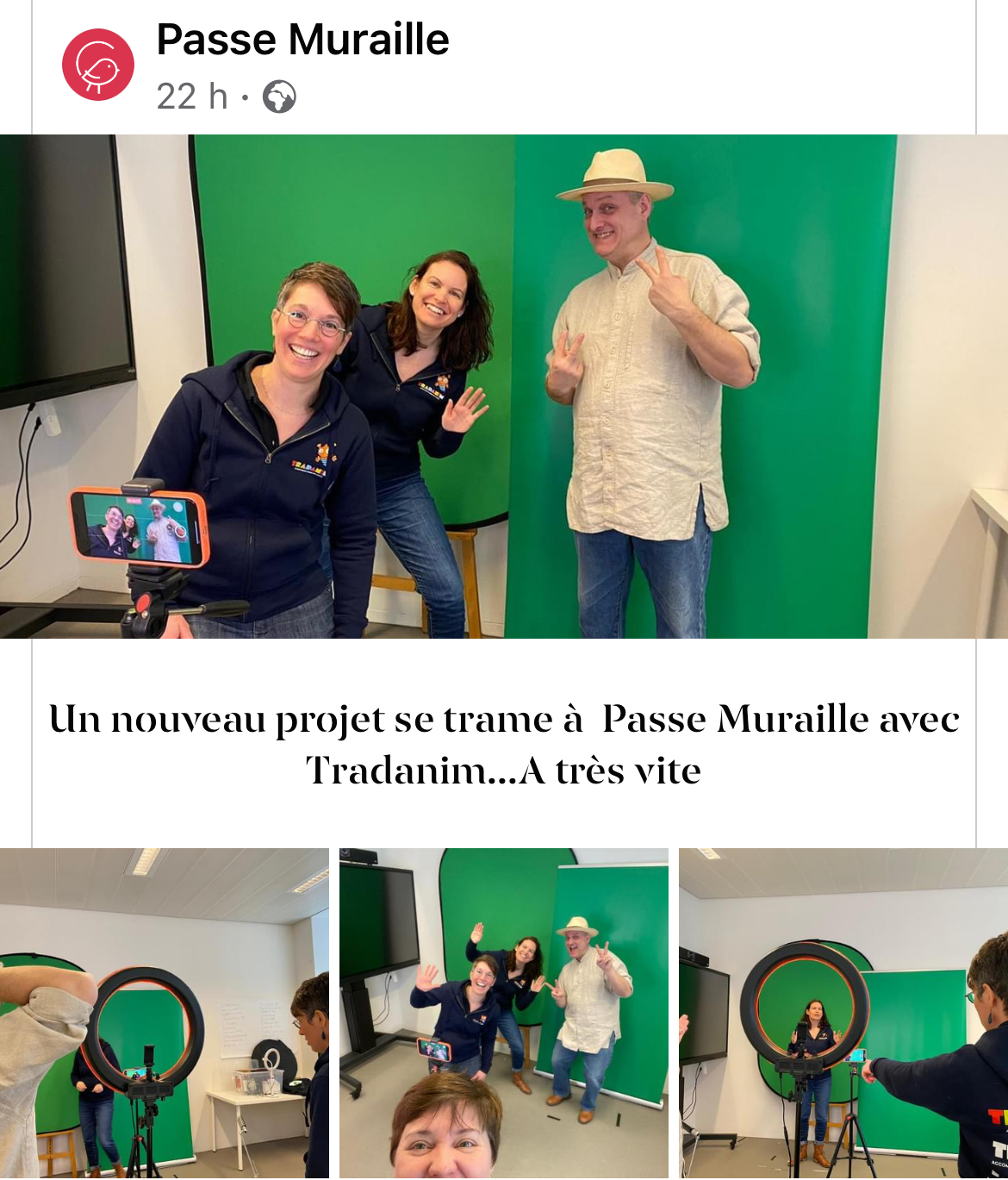 Tournage langue... des signes - Tradanim